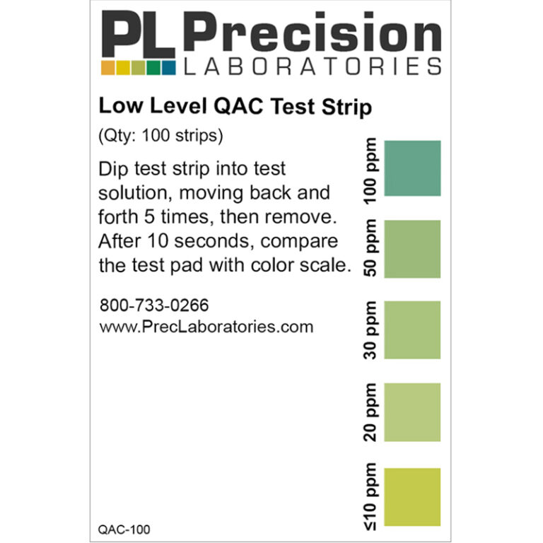 Low Level QAC Test Strip, 100ppm - Caresource